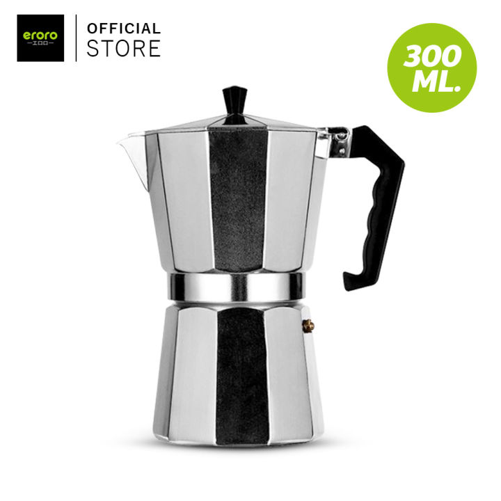 Aluminum Moka pot portable coffee pot, 6 cups pressure coffee pot 300 ...