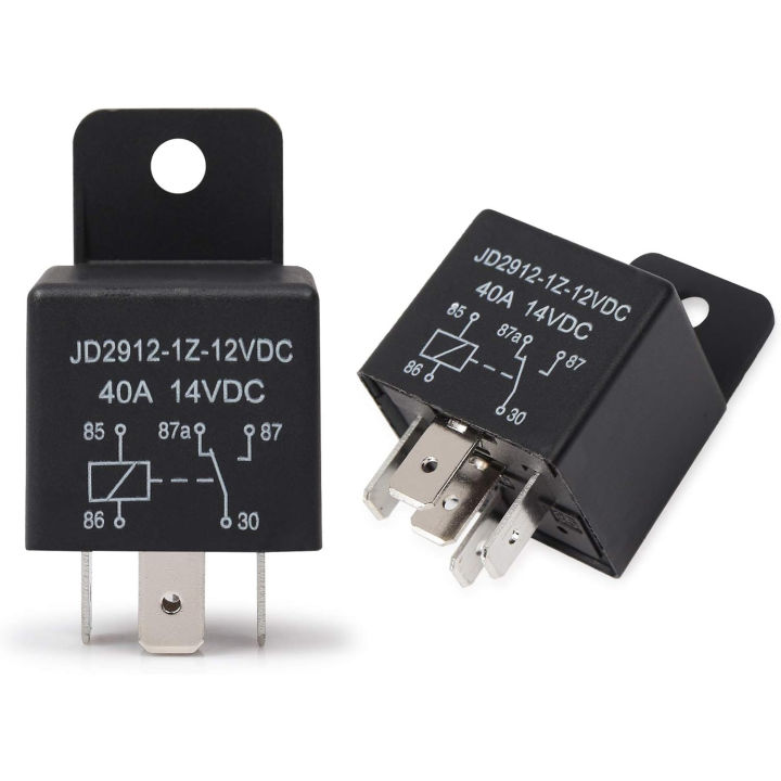 2pcs 12V Motor Relay 5 Pin Coil 40amp Spdt JD2912-1Z-12VDC 40A 14VDC ...