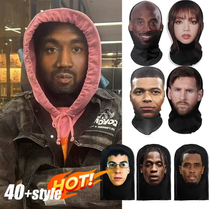 3D Printed Seamless Mask Celebrity Face Mask Funny Head Cover Riding ...