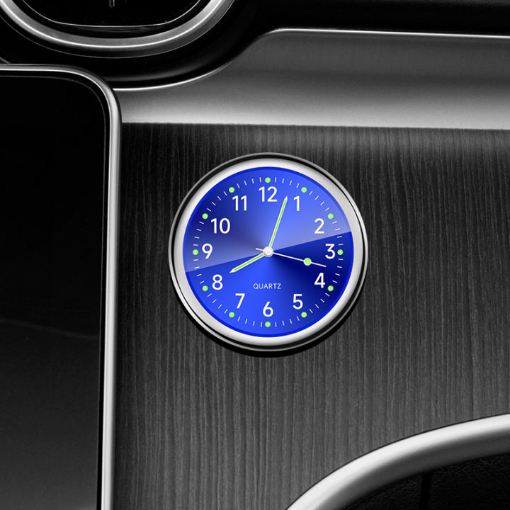1pc Glow Decorative Clock Car Clock Mini Quartz Analog Car Dashboard ...