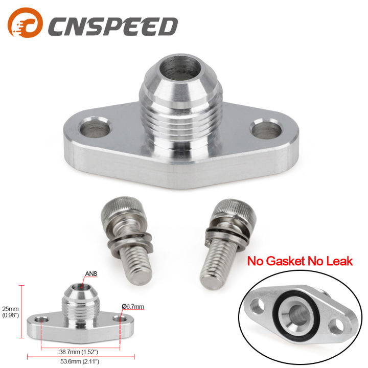 Universal Turbo Oil Return 8AN Drain Flange 38mm For KKK K03 Garrett ...