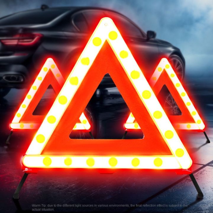 Car Emergency Breakdown Warning Triangle Red Reflective Road Safety ...