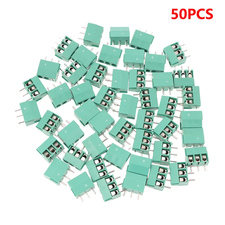 50pcs Kf350-2p 3p 3.5mm 300v 10A Pitch 2 3 Pin Spliceable Plug-in PCB ...