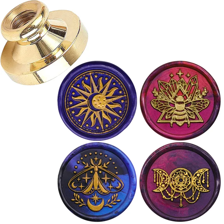 Wax Seal Stamp Head Sun Moon and Stars Triple Goddess Pentagram for ...