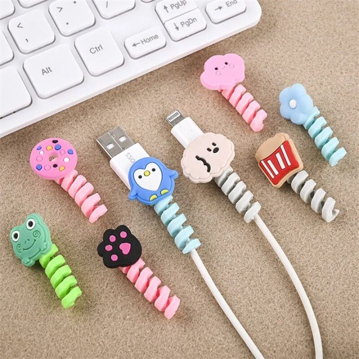 2pcs Cartoon USB Cable Protector Data Line Cord Protector Protective ...