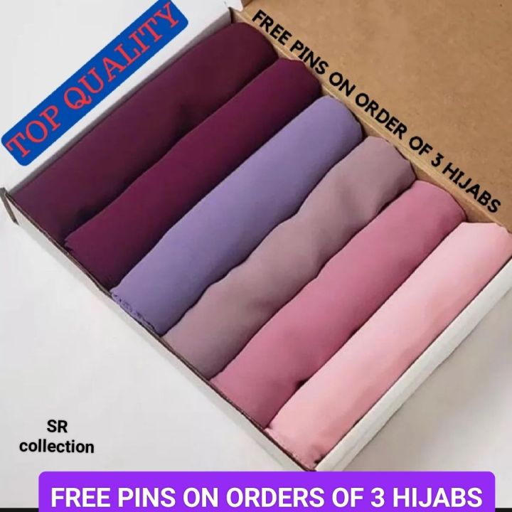 Luxury Georgette Hijabs and Stoles for Women - 40 Colors Available ...