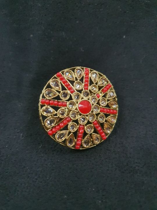 Mehndi Polish Adjustable Ruby Stones Ring | Daraz.pk