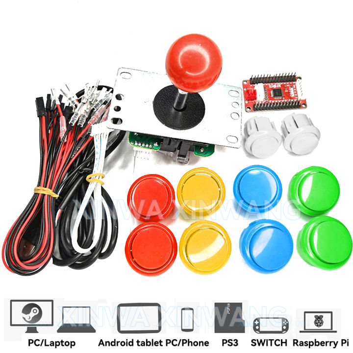 Copy Sanwa Joystick Arcade Game Diy Kit For Raspberry Pi PC PS3 Switch Usb Controller Zero Delay ...