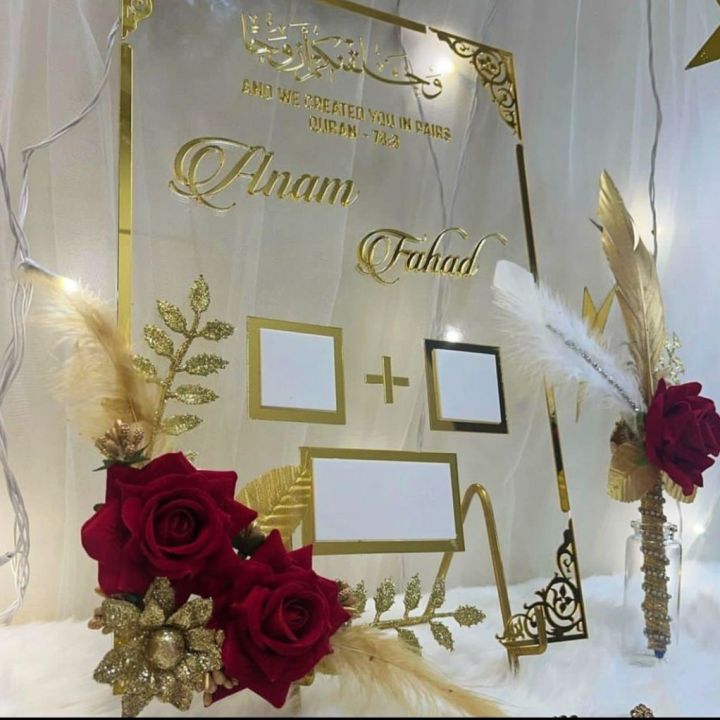 Nikah Thumb Frame with pen handmade Customize | Daraz.pk