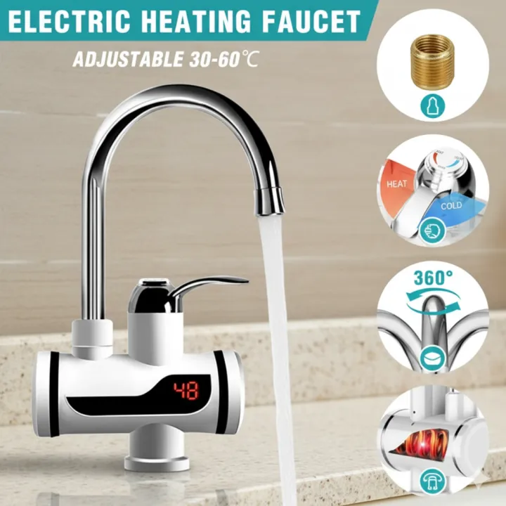 Instant Electric Water Heater Tap with Digital LED Display | Fast ...