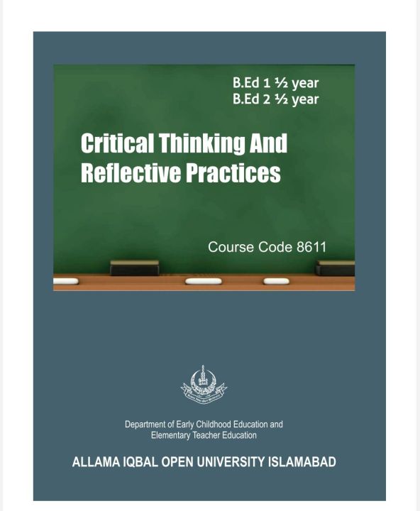 allama iqbal open university #8611 critical thinking and reflectv practice | Daraz.pk