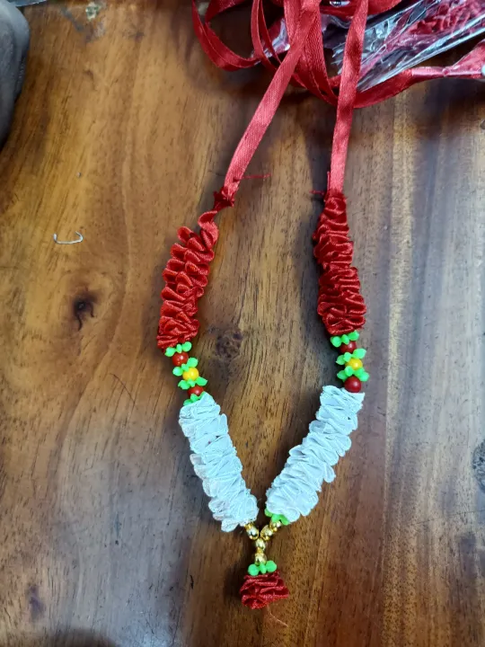 small size Multicolor mala for Hinduism statues. Krishna mala . 1 pis ...