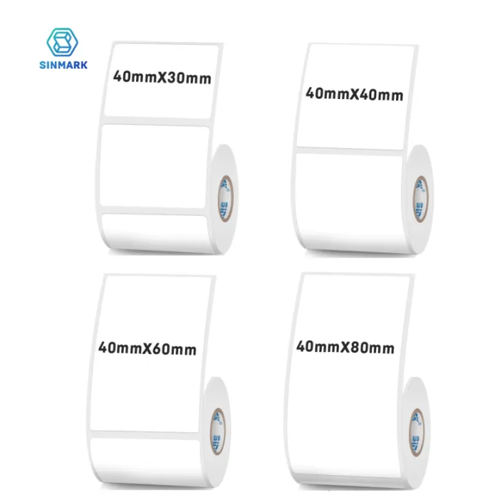 40mm Width Thermal Label Sticker White Self-Adhesive Label Paper ...