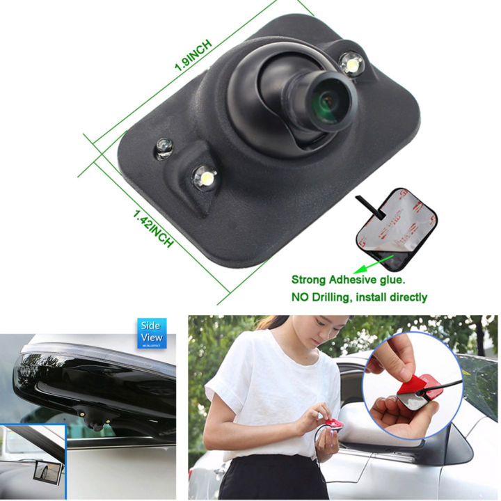 360° CMOS Car Rear/Front/Side View Backup Camera Reverse Night Vision ...