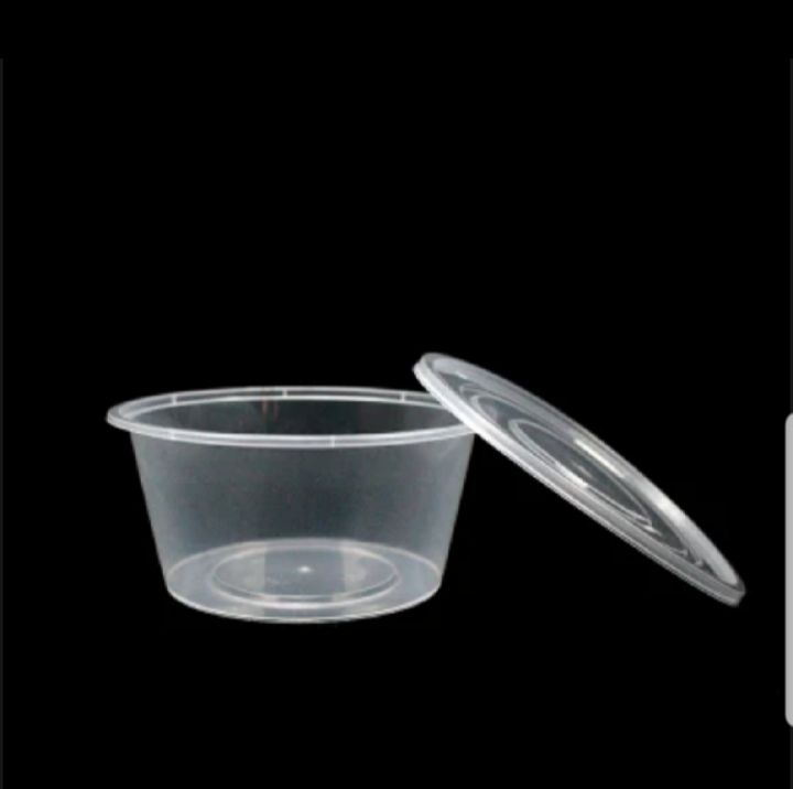 DISPOSABLE ROUND BOX for food storage and food packing| 450 ml , 12 boxes |Transparent Boxes ...