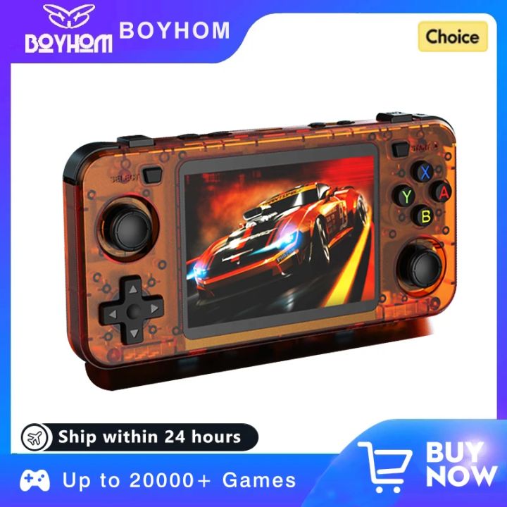 NEW Orange R36H Retro Handheld Game Console Linux System 3.5Inch IPS ...