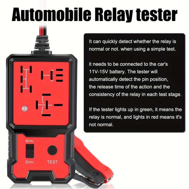 Car Relay Tester Voltage Tester Car Battery Checker LED Indicator Light ...