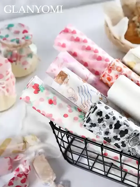 🍰 Wax Paper Food Wrappers 50Pcs | Oil-Resistant Greaseproof Paper ...