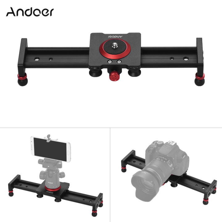 Andoer 50cm/20inch Aluminum Alloy Camera Track Slider Video Stabilizer ...