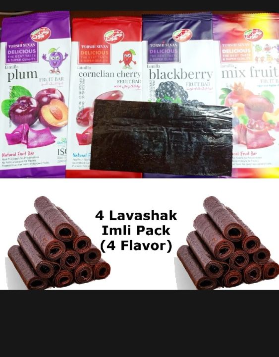 pack of 4 lavashak mixed flavour , fruit bar imli lavashak original ...