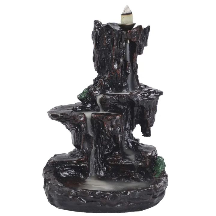 Waterfall Backflow Incense Burner with 25 pcs Backflow Incense | Smoke ...