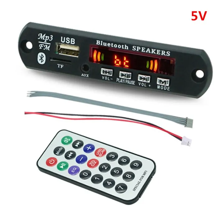 Wireless Bluetooth 5.0 5V MP3 Board Car Audio USB TF FM Radio Module ...