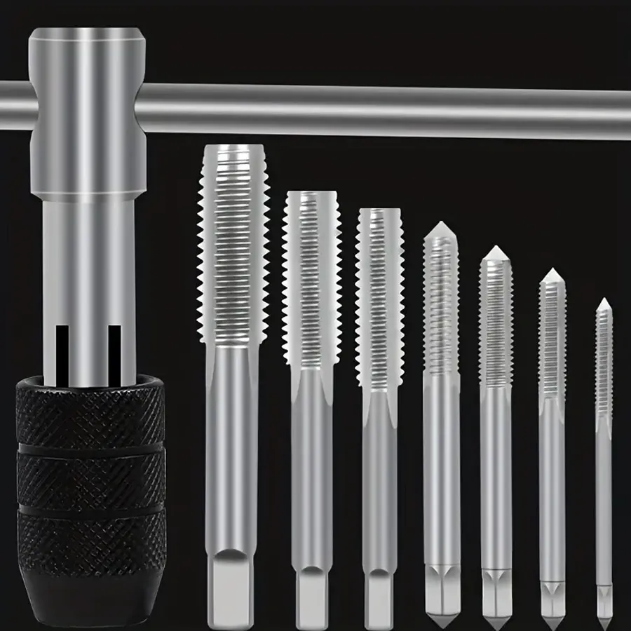 3-6mm T-shaped Tap Wrench 5pc Hand Tap M3-M8 Tapping Screwdriver Wrench ...