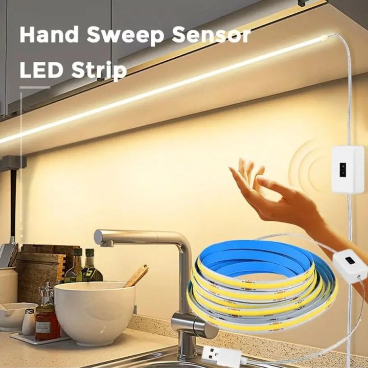COB LED Strip Light Motion Sensor 1M 2M 3M RA90 USB 5V Flexible High ...