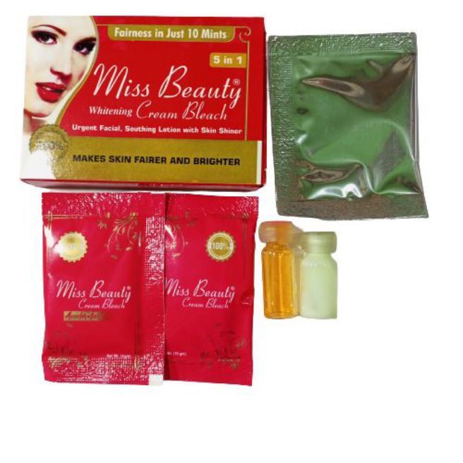 Miss Beauty Whitening Bleach Cream,With Urgent Facial, Soothing Lotion ...