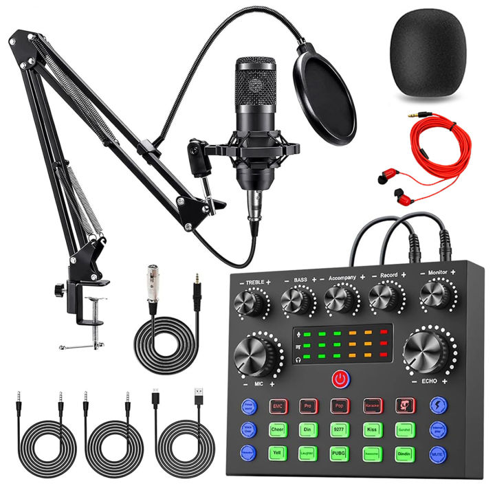 V8S Live Sound Card Podcast Equipment Live Broadcast DJ Device with ...
