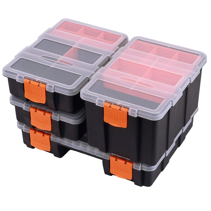 Portable Parts Box Hardware Storage Toolbox Plastic Case Multi-Grid ...