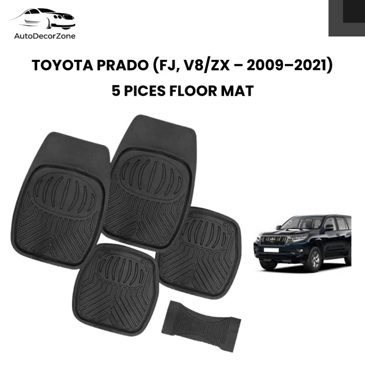 Toyota Prado (FJ, V8/ZX – 2009–2021) 5Pcs Universal PVC Rubber Car ...
