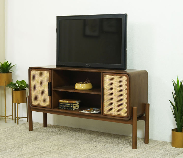 krit Ash Wood and Cane TV Unit | Daraz.pk