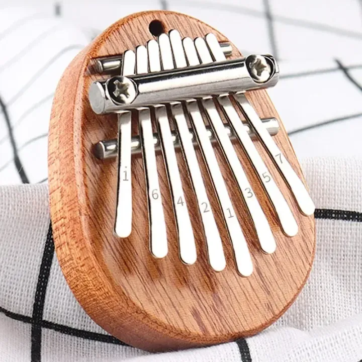 1Pcs Wood Mini Thumb Piano Musical 8 Tones Portable Beginner Finger ...