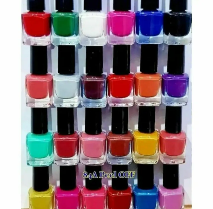 Pack Of 12 Attractive Colors Peel Off Nail Paint Excellent Quality Nail ...