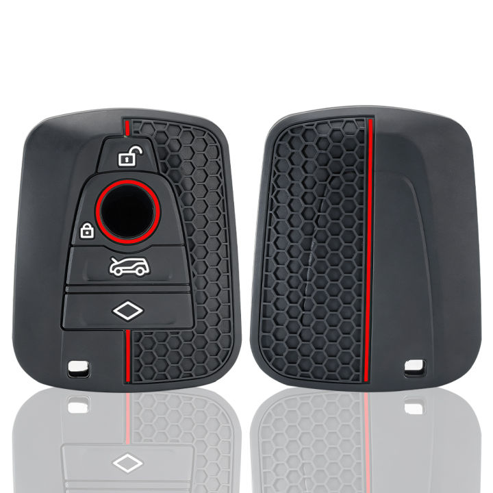 4 Buttons silicone car key cover case for BMW I3 I8 Series Keyless ...