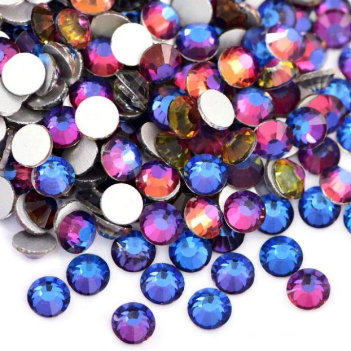Rainbow Red Blue Green Volcanic Non Hotfix Rhinestones SS16 SS20 ...