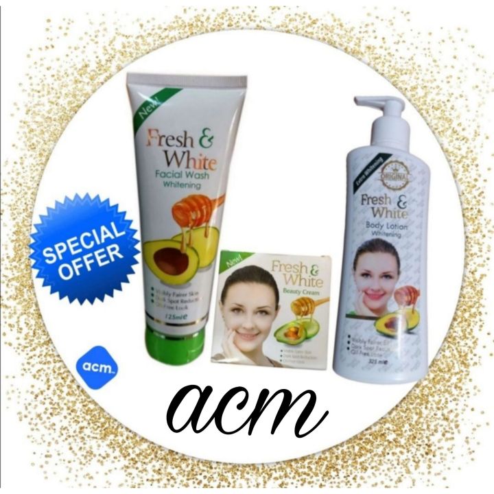 Fresh & White cream, wash, lotion pack ( 3 pieces) | Daraz.lk
