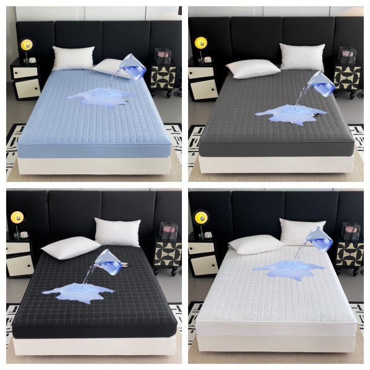 Kuup Fashion Queen Size Mattress Protector Waterproof Quilted Fitted ...