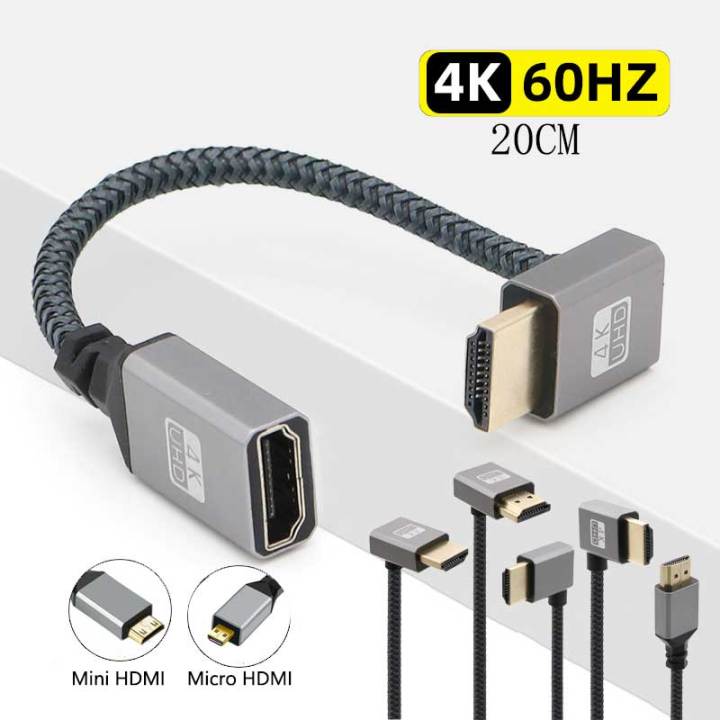 4K60Hz HDMI-Compatible Male To Female Extension Cable Micro/Mini HDMI ...