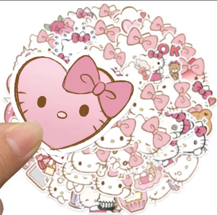 25 pieces of cute hello kitty stickers for kids and girls | Daraz.pk