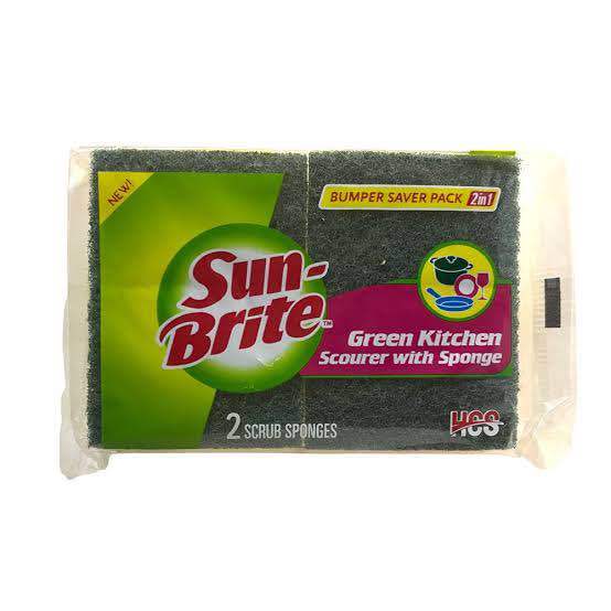 Sun brite SPONGE with scourer BUMPER SAVER PACK 2 IN 1 | Daraz.pk