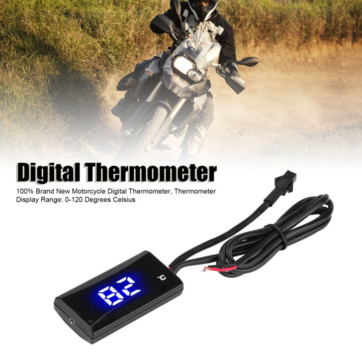 Motorcycle Digital Thermometer Instrument Water Temperature Meter Gauge ...