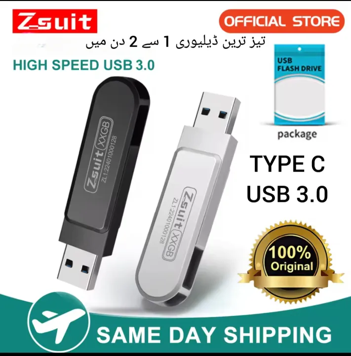 100%Original Zsuit 64GB,128GB USB type C 3.0 fastest speed 3 Years ...