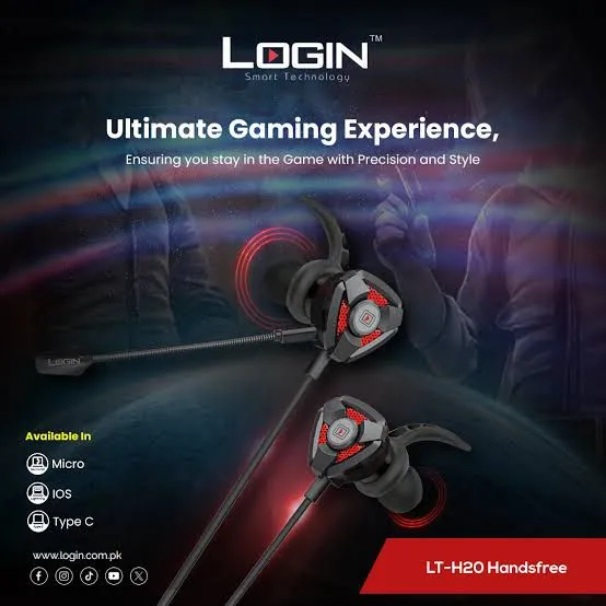 Login Lt-H20 Handfree for Gamerz 100% Booster Sound | Daraz.pk