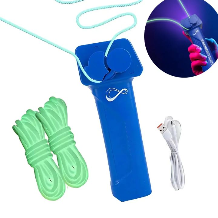 String Rope Launcher Fidget Toy Loop Rope Glow in The Dark USB Electric ...