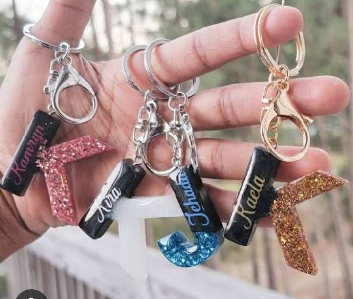 resin keychain customized A to Z a | Daraz.pk