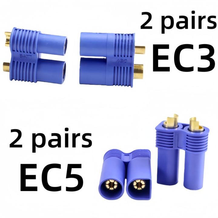 2 pairs/5 pairs EC5 EC3 Connector Kit Male/Female Bullet Gold Plated ...