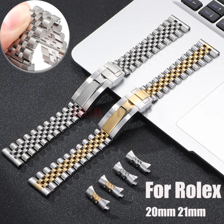 Solid Stainless Steel Band 20mm 21mm Straps for Rolex DAYTONA ...
