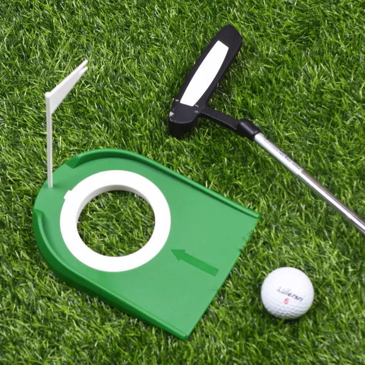 Indoor Golf Putter Mat Golf Putter Cup With Hole Flag Return Training ...